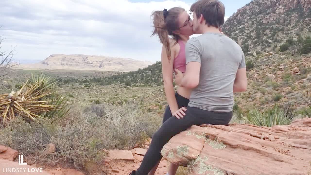 lovely couple have hump on community trail - - hotntubes.com