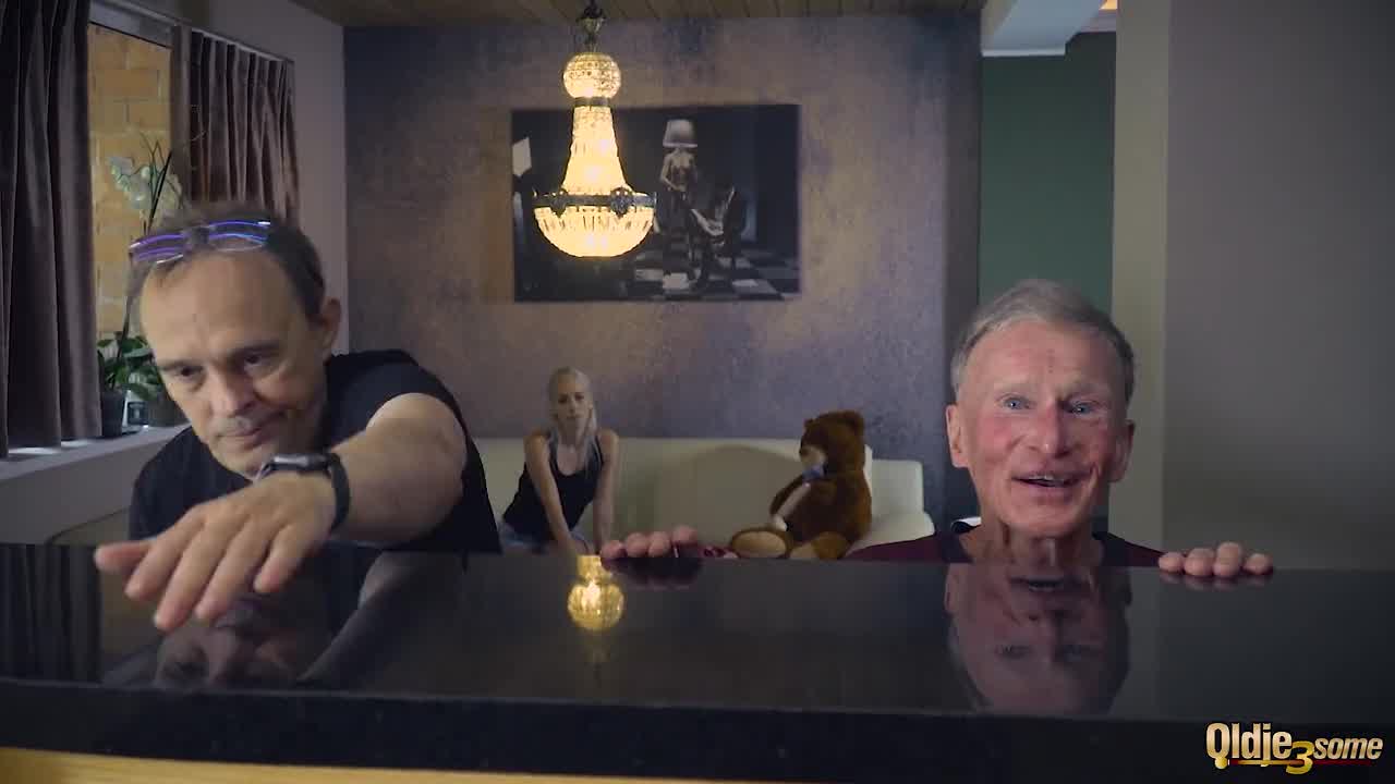 Super Best And Nasty Teens Share Granddad Rod And Drink His Load After
