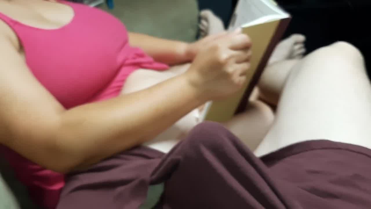 Step Mother Gives Unexpected Handjob To Son In Law While Reading Before