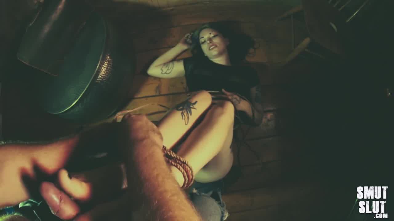 Restrain Bondage Sloppy Feet Footjob From Punk Nymph