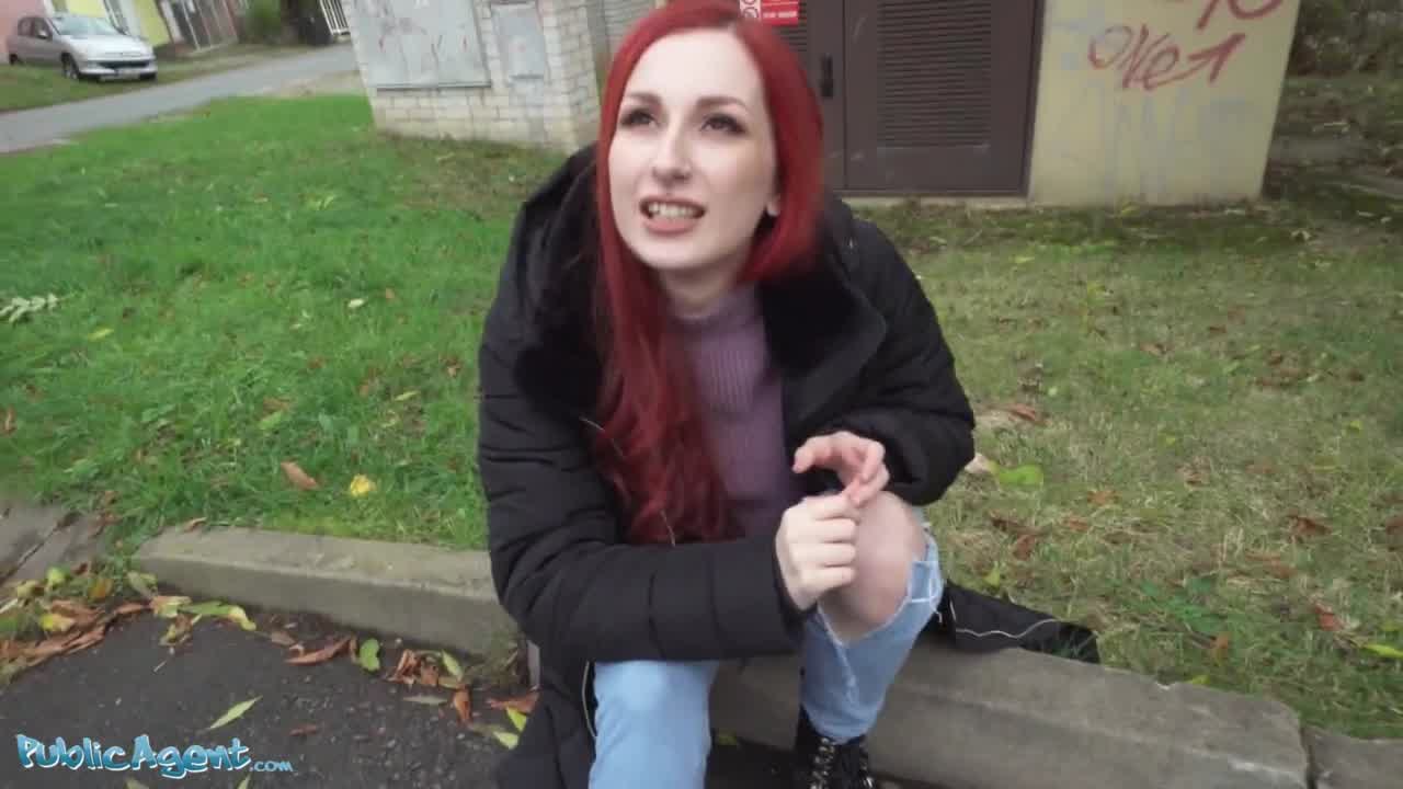 Redhead British Presents Her Pierced Titties Before Basement Sex Internal Ejaculation