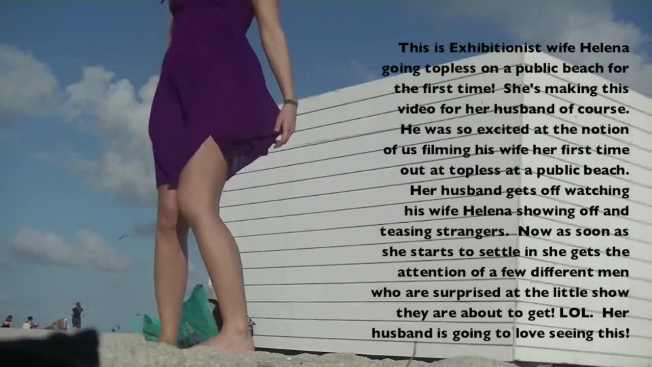 exhibitionist wifey 464 - i secretly masturbate on a bare-chested beach while a voyeur witnesses ...