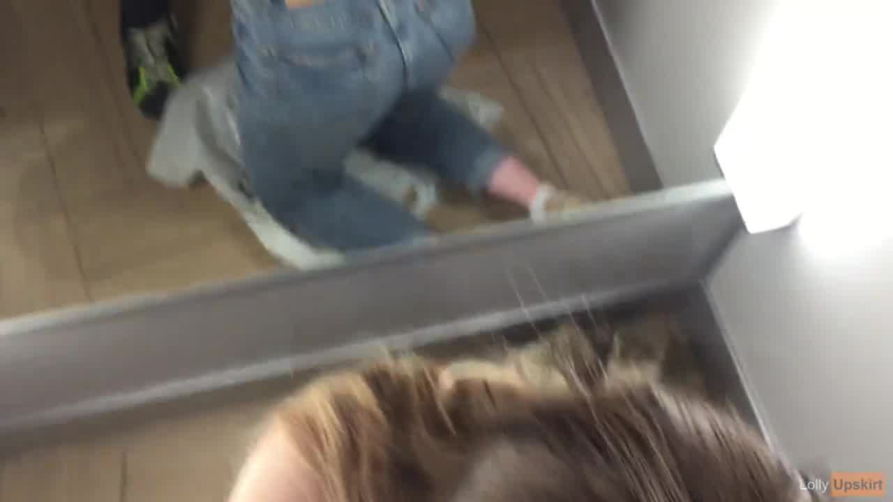 Beauty Delicate Nymph Deepthroated In The Locker Room Of The Store