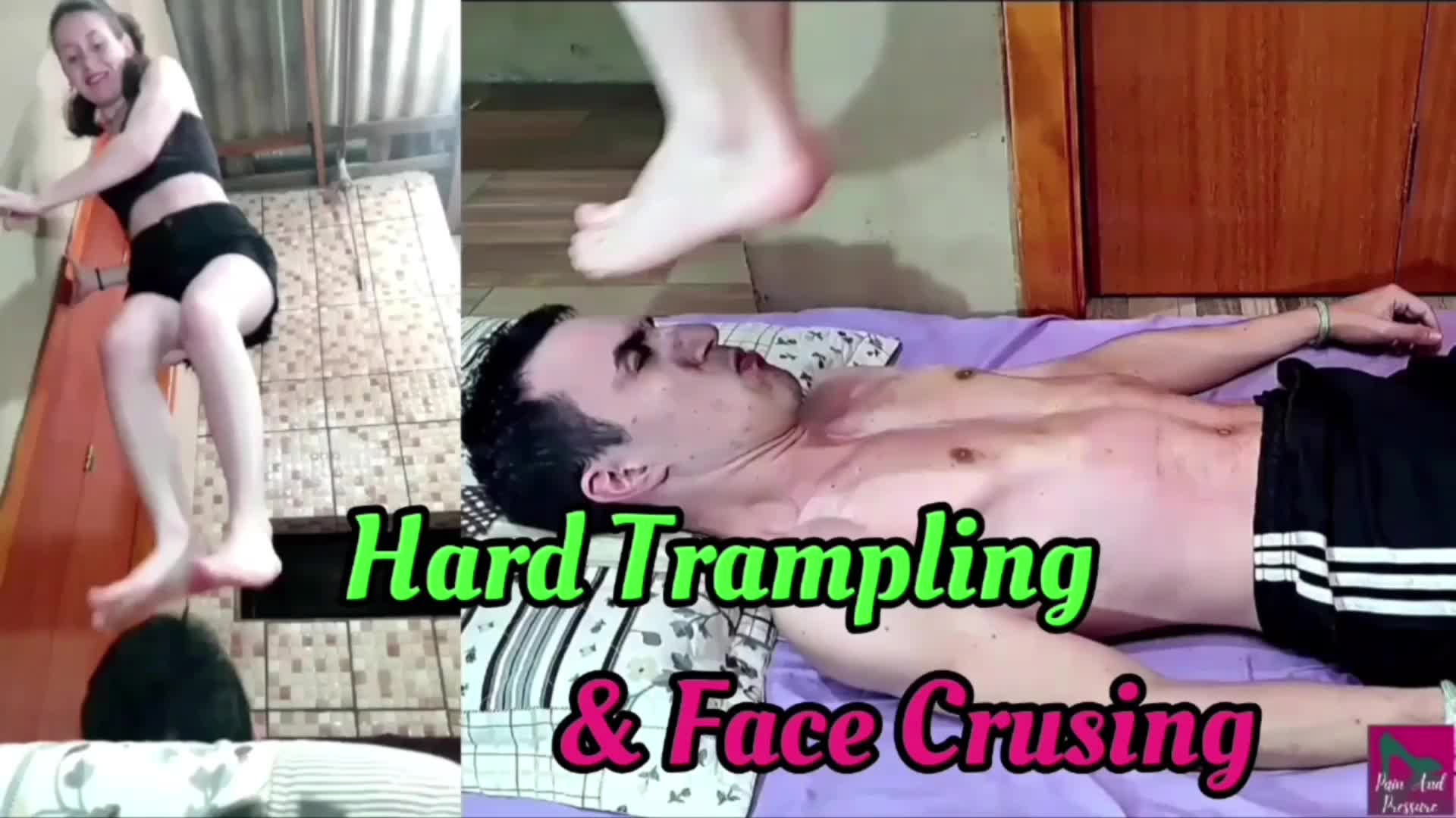 beatriz hard trampling and face kneeing - hotntubes.com
