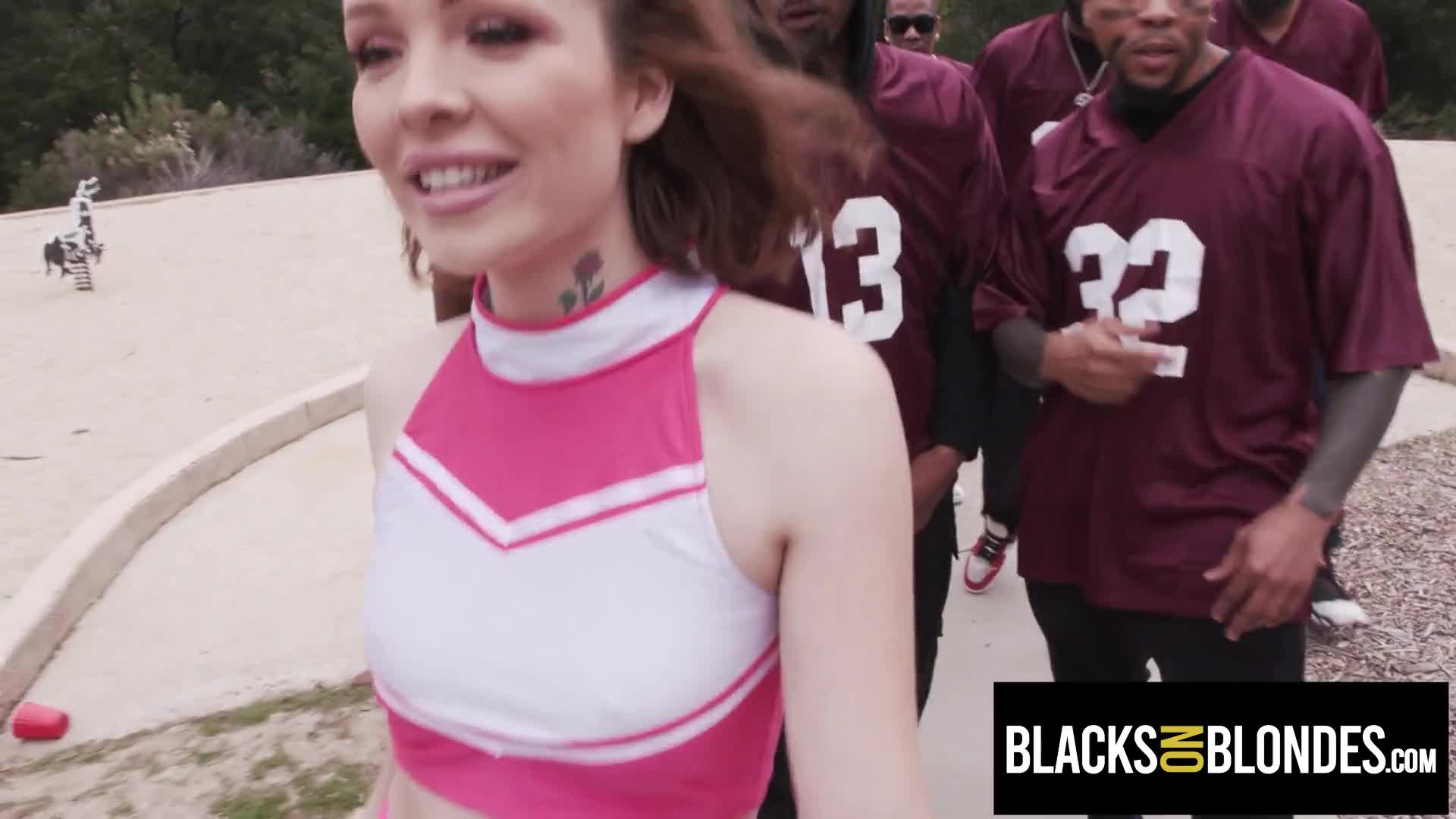 College Cheerleader Gang Fucked By Rival Football Squad 6078