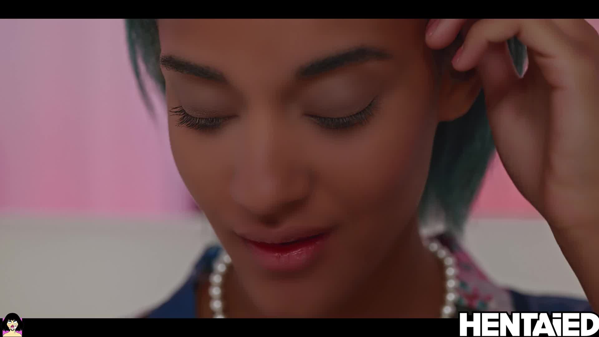 mulatto white orbs and drizzle on her face - hotntubes.com