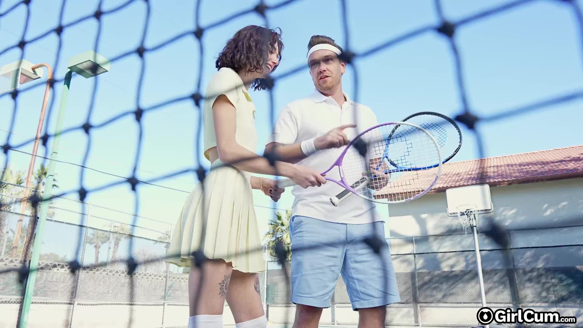 Shrooms Q Takes Break From Tennis Lessons To Ride A Large Prick 6827