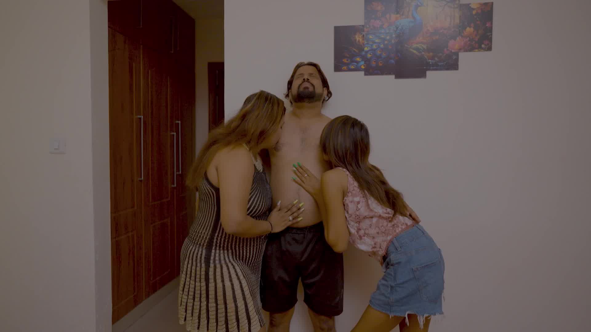 Stepbrother Made A Sandwich Of The Housewife And Step Sis In Law And Chofa